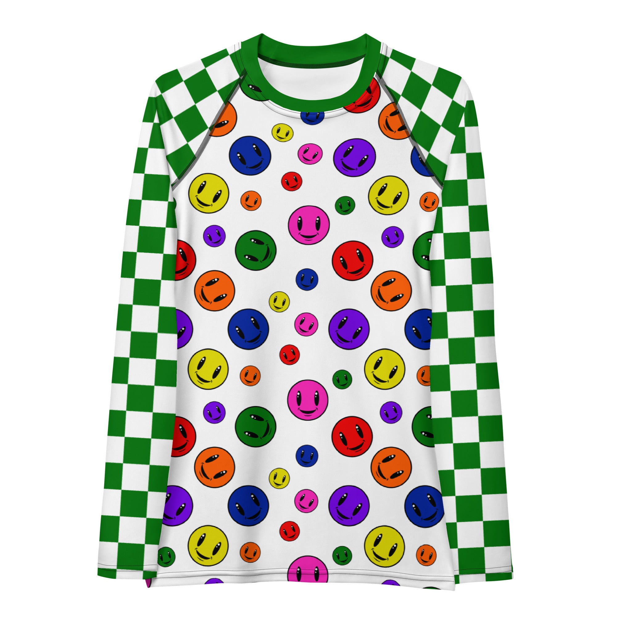 Kidcore/Clowncore Rainbow Happy Face Polka Dots and Checkers All Over ...